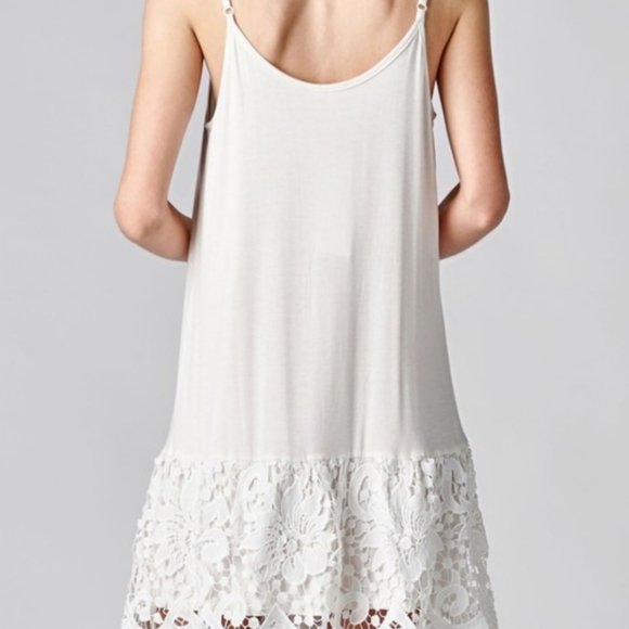 ODDY | Tops | Plus Sz Black Lace Hem Layering Tank Top Extender | Poshmark